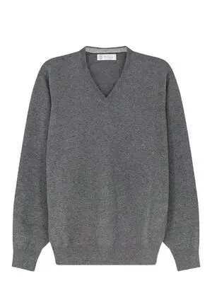 Brunello Cucinelli V-neck Sweater - Grey