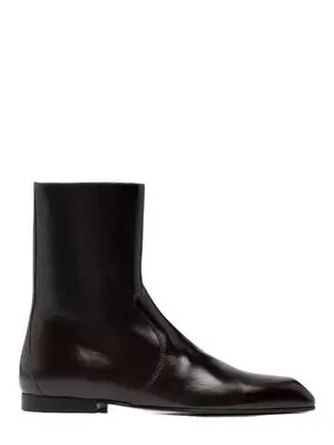 Khaite Colt Ankle Boots Red