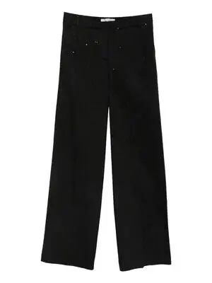 ERMANNO FIRENZE Crystal-Embellished Pinstripe Trousers