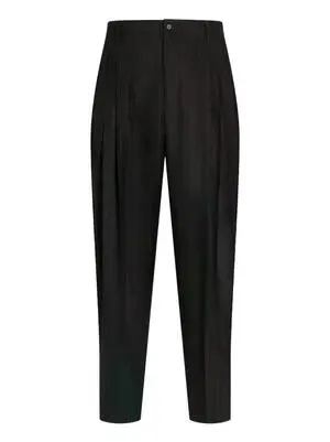 Dolce & Gabbana Virgin-wool Pinstriped Trousers - Grey