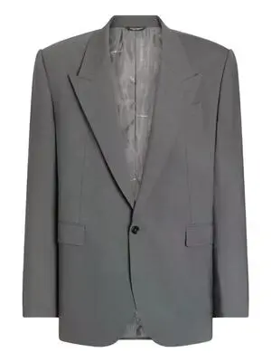 Dolce & Gabbana Palermo Single-breasted Wool Jacket - Grey