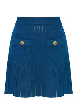 BALMAIN Balmain Button-Detail Pleated Skirt