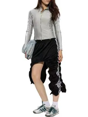 Adidas Adidas Ruched Side-Stripe Skirt Black