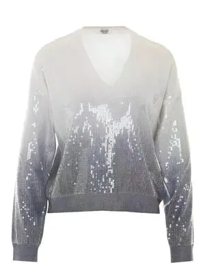 Liu Jo LIU JO Dégradé-Effect Sequined Pullover Grey
