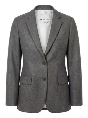 SA SU PHI Single-breasted Wool Blazer - Grey