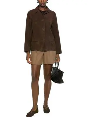 Max Mara Ragazza Pleated Wool Shorts - Neutrals