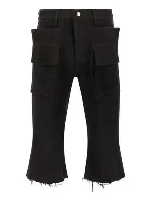 Rick Owens Cargo Bolan Cutoffs Trousers - Black