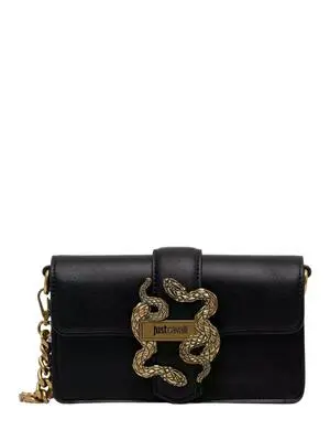 Just Cavalli Snake-plaque Chain-strap Mini Bag - Black