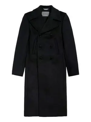 Balenciaga Long Double-faced Coat - Black