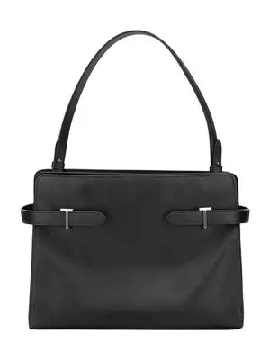 LE TANNEUR Emie Leather Shoulder Bag - Black