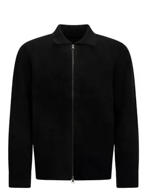Tagliatore Tagliatore Zip-Up Collared Cardigan Black