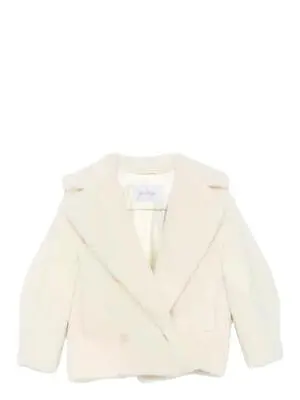 Max Mara Double-breasted Faux-fur Jacket - Neutrals