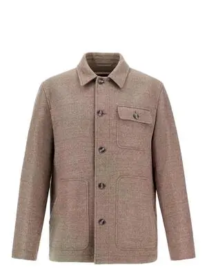Herno Virgin-wool Twill Shirt Jacket - Neutrals