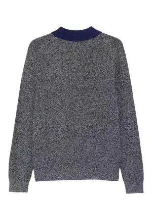 Paul Smith Marled-knit Long-sleeve Polo Shirt - Grey