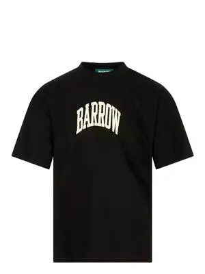 BARROW Logo-print Star-motif T-shirt - Black