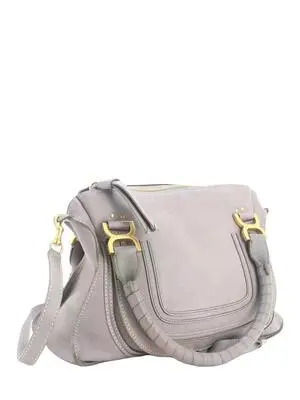 Chloé Marcie Leather Satchel Grey