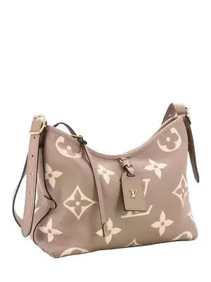 LOUIS VUITTON LOUIS VUITTON Carryall Bicolor Monogram Empreinte Giant PM Hobo Bag Neutrals