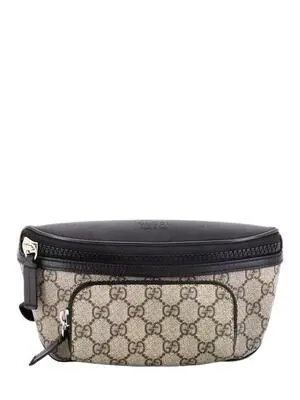 Gucci Gg Coated Canvas Medium Belt Bag - Black
