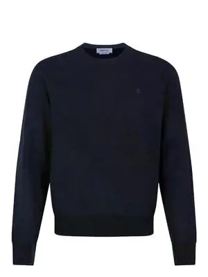 Alexander McQueen Embroidered-logo Crew-neck Sweater - Blue
