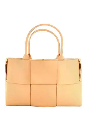 Bottega Veneta Bottega Veneta Arco Maxi Intrecciato Leather Medium Tote Bag Neutrals