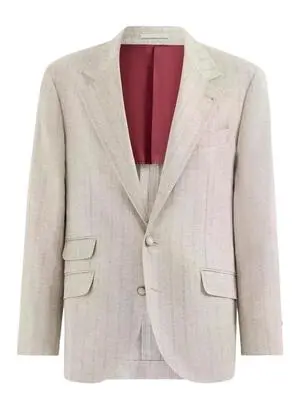 Brunello Cucinelli Cavallo Striped Blazer - Neutrals