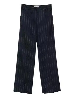 ERMANNO FIRENZE Pinstriped Trousers - Blue