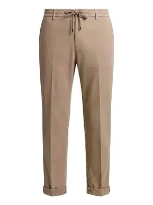 Peserico Drawstring-waist Turned-up Tapered Trousers - Neutrals