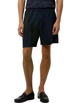 Missoni Tone-on-tone Chevron Cotton And Viscose Bermuda Shorts - Blue