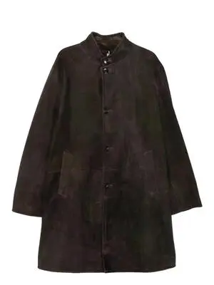 MANZONI 24 Button-fastening Shearling Coat - Brown