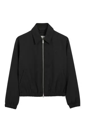 AMI Paris Wool Padded Jacket With De Coeur - Black