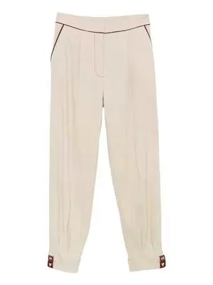 Antonio Marras Contrast-piping Pleated Trousers - Neutrals