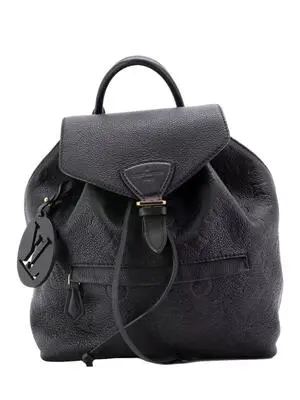 LOUIS VUITTON Montsouris Nm Monogram Empreinte Leather Pm Backpack - Black
