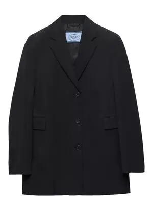Prada Single-breasted Gabardine Jacket - Black
