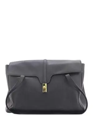 Celine Celine Grained Calfskin Soft 16 Large Shoulder Bag Black