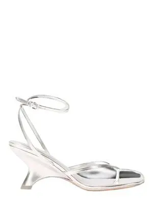 Simkhai Kelsey Leather Sandals - Silver