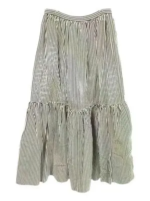 DIOR 2021 Cruise Striped Linen Midi Skirt