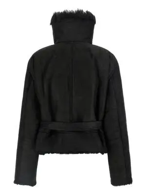 Rick Owens Cropped Flight Jacket - Black