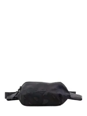Burberry Sonny Tb Monogram Canvas Belt Bag - Black