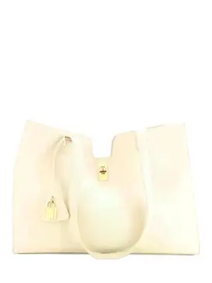 Celine Smooth Calfskin Cabas 16 Tote Neutrals