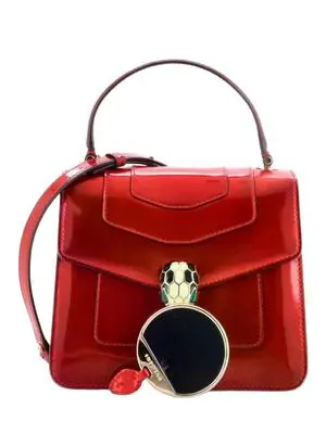 BVLGARI Bvlgari Serpenti Patent Small Satchel Top Handle Bag
