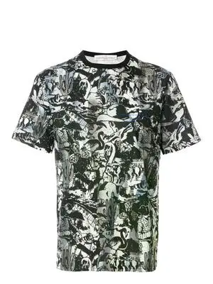 GOLDEN GOOSE Printed Fitted T-shirt - Black