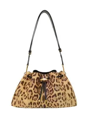 JIMMY CHOO Jimmy Choo Cinch Leopard-Print Shoulder Bag Neutrals