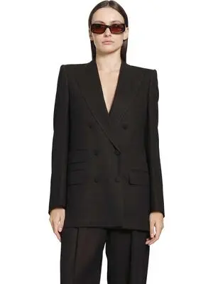 TOM FORD Light Virgin Wool Double-breasted Blazer - Brown