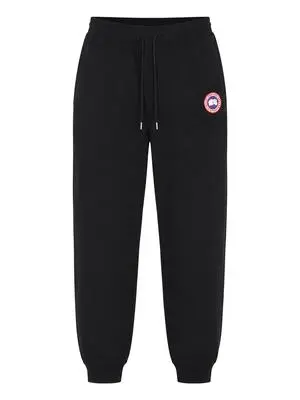 Canada Goose Pantalone Jogger Con Patch Logo - Black