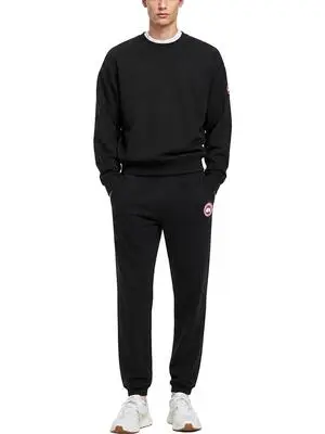 Canada Goose Pantalone Jogger Con Patch Logo - Black