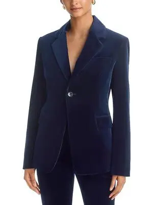 A.L.C. A. L.c Elza Cotton Blend Notch Collar Jacket - Navy