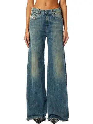 DIESEL® Diesel Wide Leg Denim Jeans