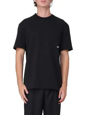 JIL SANDER Short-sleeved Cotton T-shirt With Patch Pocket - Black