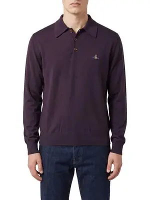 VIVIENNE WESTWOOD Mark Long-sleeved Polo Shirt - Red