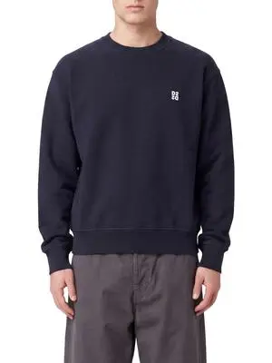 Dsquared2 Cotton Crewneck Jumper With Contrast Logo - Navy